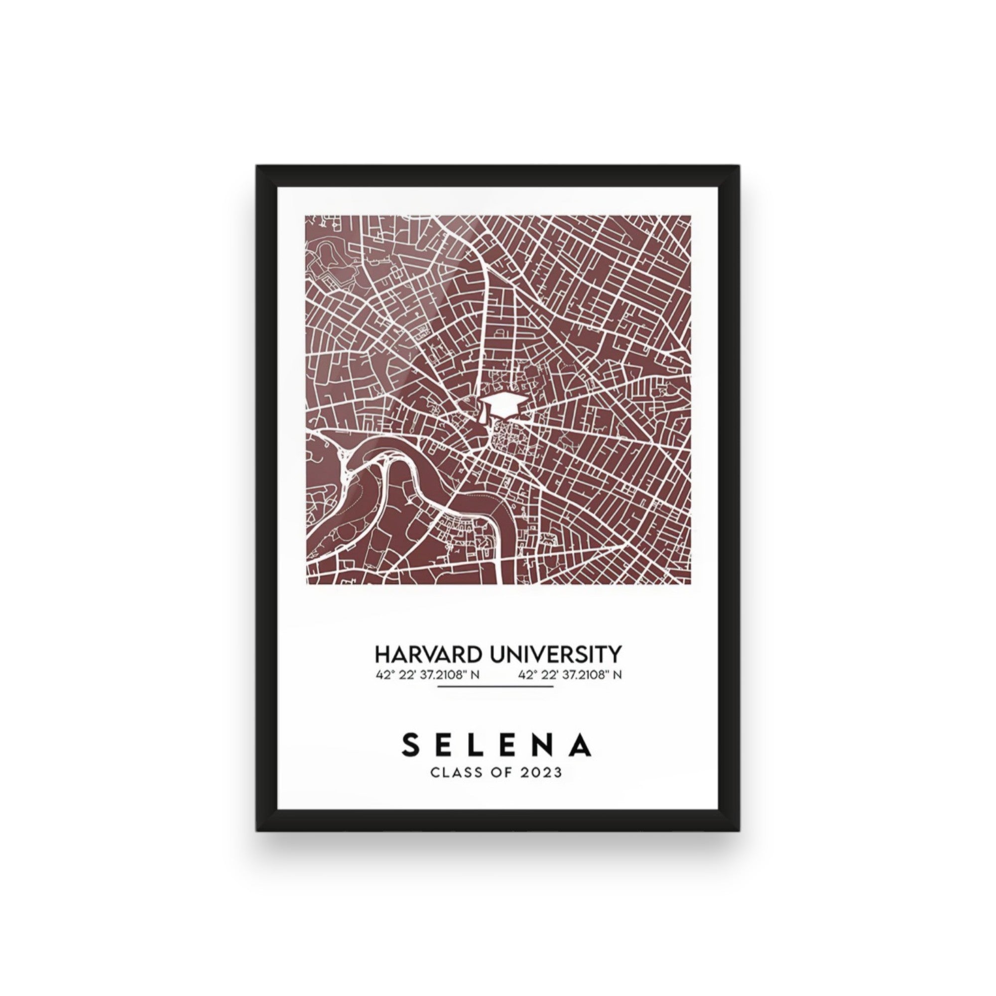 Personalized University Map Print – Celebrate Your Graduation – Line ...