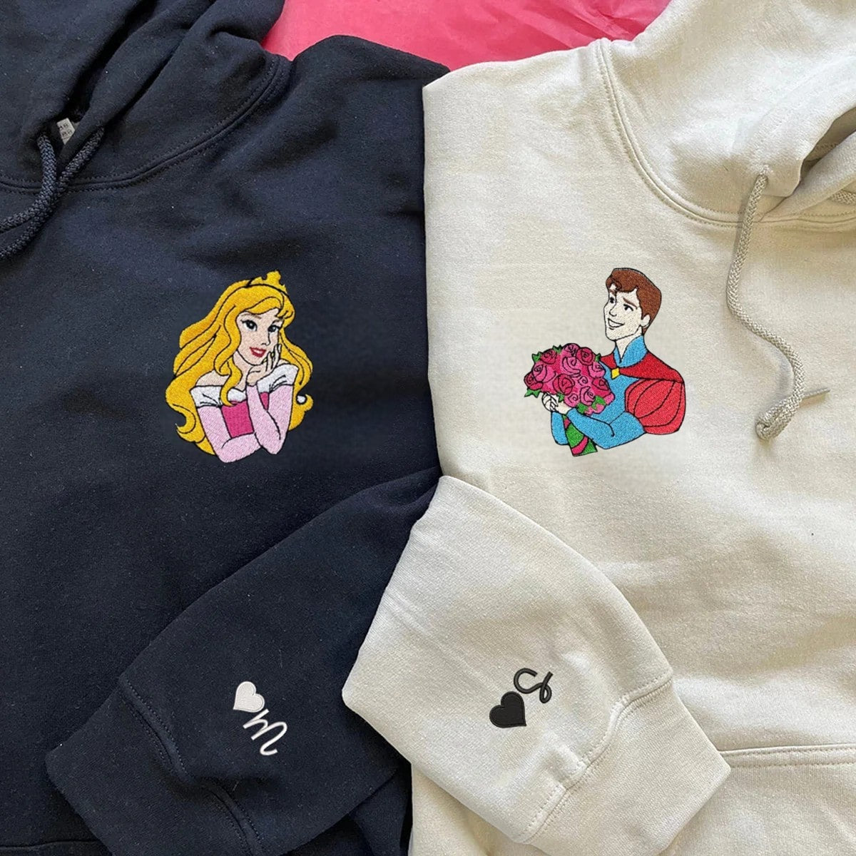 Princess and Prince Couple Sweatshirts - Custom Embroidered Gift | Line ...